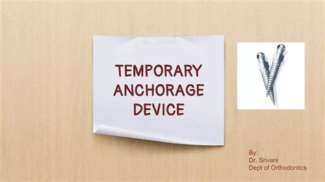 Temporary Anchorage Device Tads Pptx