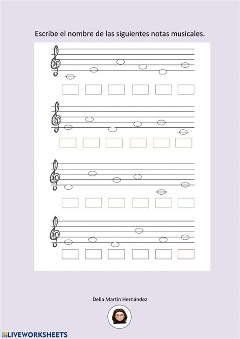 Notas Musicales Worksheet Notas Musicales Enseñanza Musical