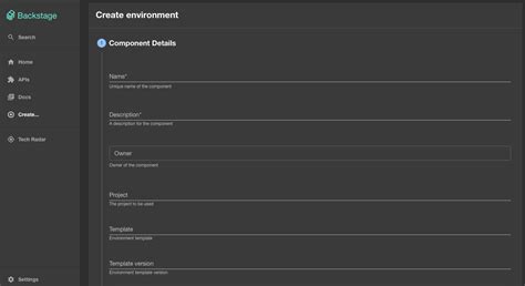 Kop Backstage Create An Environment Rafay Product Documentation