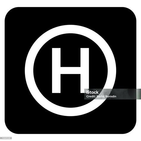 直升機著陸台直升機地方圖示黑色顏色向量例證平的樣式圖像向量圖形及更多直升機停機坪圖片 直升機停機坪 直升機 交通方式 Istock