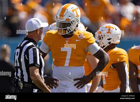 Tennessee Quarterback Joe Milton Iii 7 Talks With An Official During