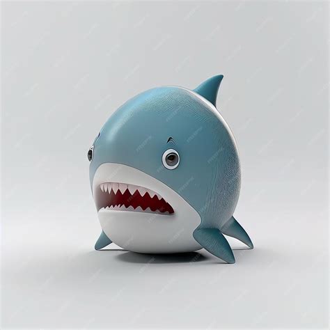 Premium Photo A Shark With A White Face And A Black Outline On The