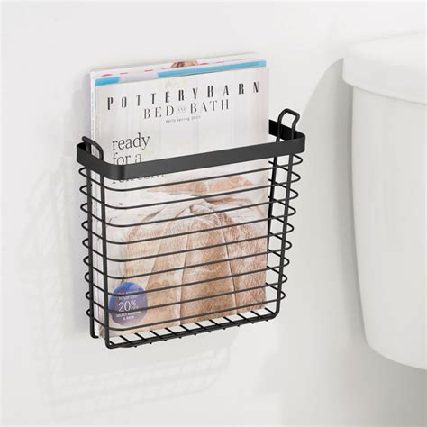 Mdesign Metal Wire Wall Mount Magazine Holder Storage Organizer Rack