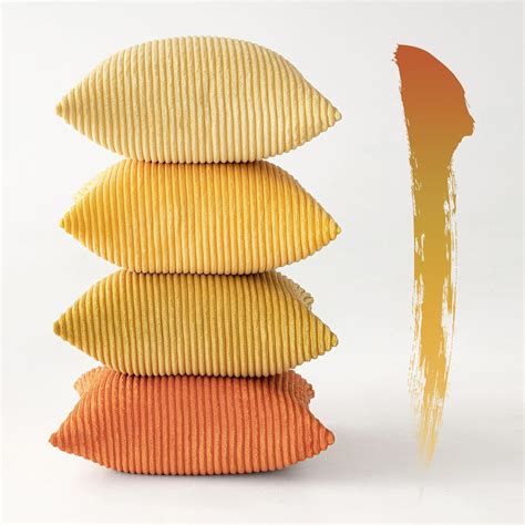 Miulee Corduroy Cushion Covers Soft Decorative Square Throw Pillow