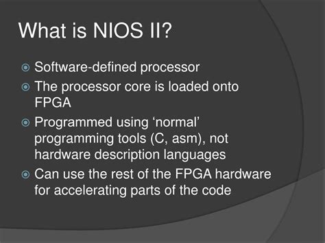 Ppt Comparison Of Altera Nios Ii Processor With Analog Devices