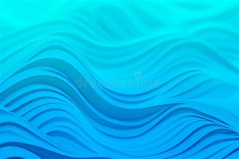 Blue Background With Abstract Wavy Pattern Stock Illustration