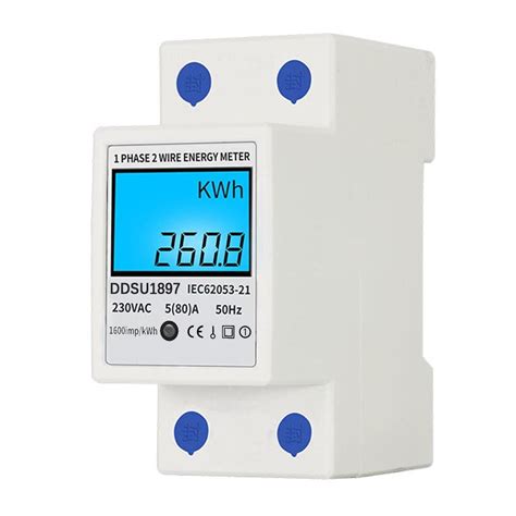 Digital Electric Energy Meter Single Phase Din Rail Electricity Meter One Phase Two Wire