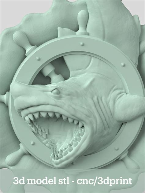 3d Model Stl Cnc Router File 3dprintable Splash Shark Panel Artofit