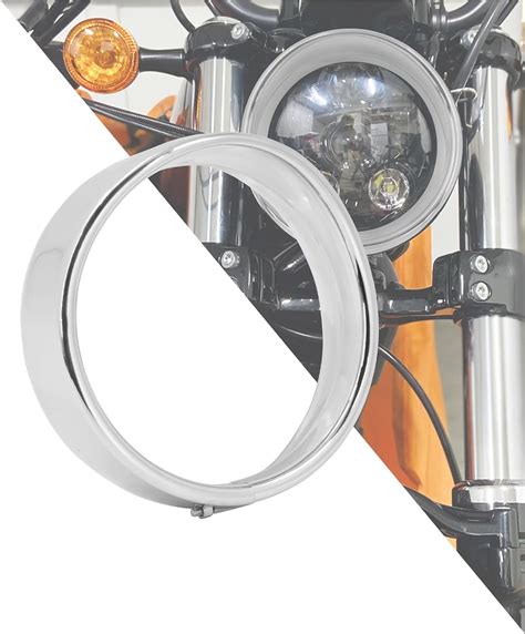 Hdbubalus 575 Inch Visor Headlight Trim Ring 5 34 Head