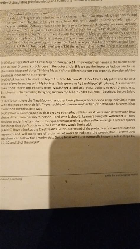 21st Century Skills Development In This Step Learners Are Reflecting On