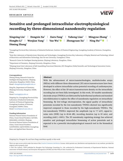 Pdf Sensitive And Prolonged Intracellular Electrophysiological