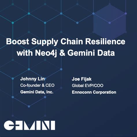 Boost Supply Chain Resilience With Neo4j And Gemini Data Gemini Data