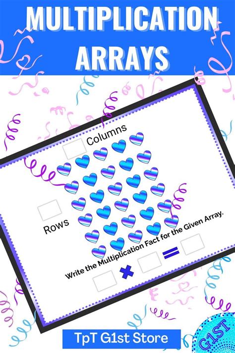 Multiplication Facts Arrays Valentines Day Boom Cards Distance