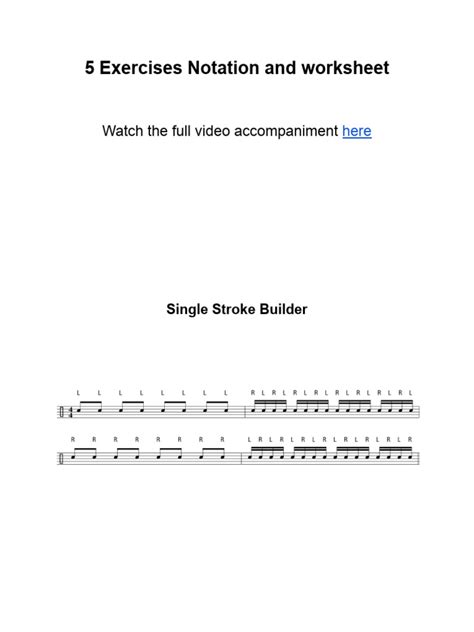 5exercisesnotationandworksheet Pdf