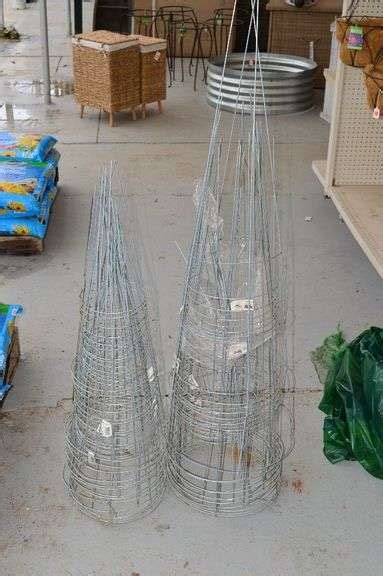 Assorted Galvanized Tomato Cages Vanklaveren Auctions Inc