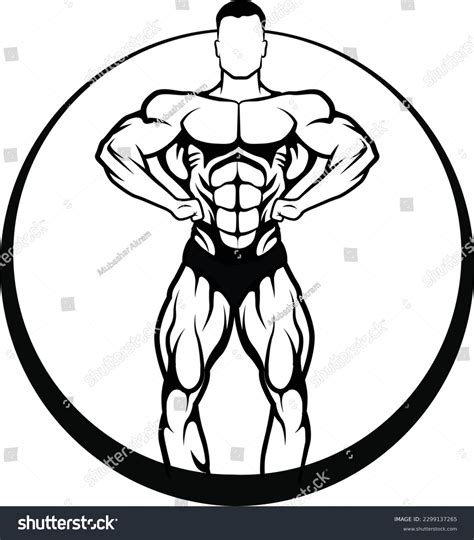 Bodybuilder Logo Templatevector Object Icons Sport Stock Vector
