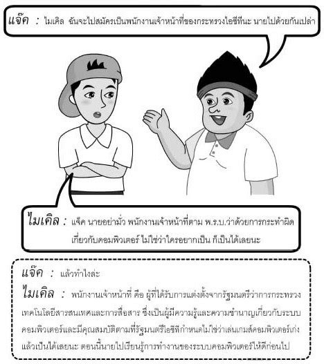 พระราชบัญญัติว่าด้วยการกระทำความผิดเกี่ยวกับคอมพิวเตอร์ ฉบับการ์ตูน Thaigoodview