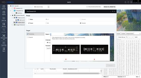 Recognize And Capture The Character Using Timestamp Channel OCR Feature In MD VIDEO Forensic Focus