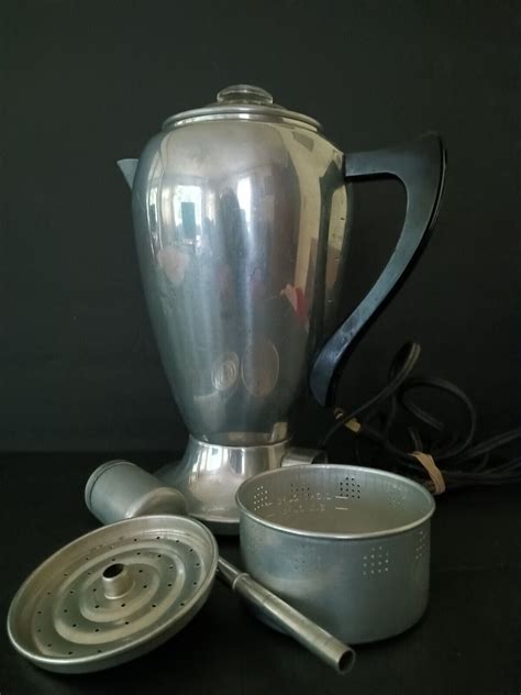 Mirro Aluminum Percolator 8 Cup Coffee Pot Maker 312m With Cord