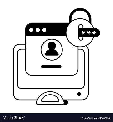 Account Password Royalty Free Vector Image Vectorstock