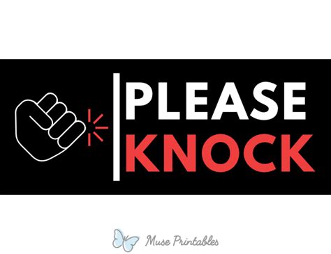 Printable Please Knock Sign Free Printable Signs 49 Off