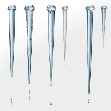 Premium Vector Icicle Vector Set White Background Isolated