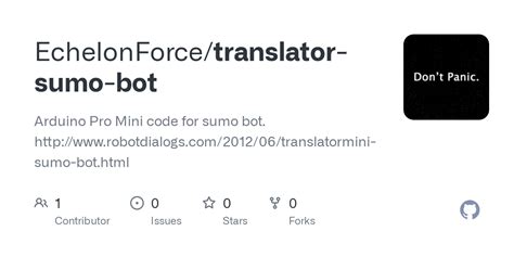 GitHub EchelonForce Translator Sumo Bot Arduino Pro Mini Code For Sumo Bot