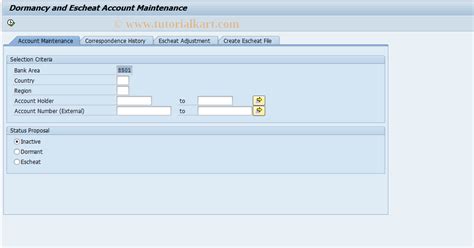 Bcausdea1 Sap Tcode Dormancy And Escheat Accounts Report