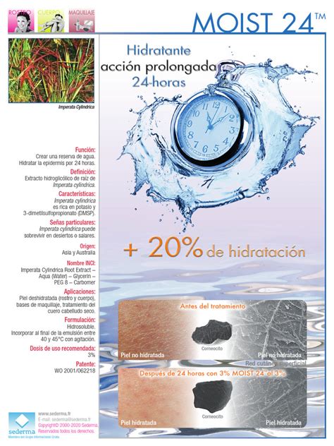 SEDERMA POS Moist24 ES | Descargar gratis PDF | Piel