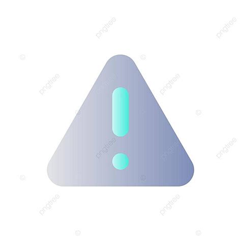 Ui Icon Depicting Flat Gradient Colored Caution Sign With A Triangular