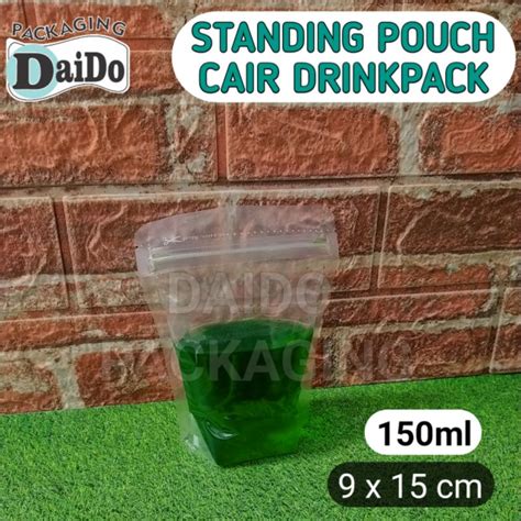 Jual DRINK PACK 150ml STANDING POUCH PLASTIK KLIP MINUMAN CAIRAN PUDOT