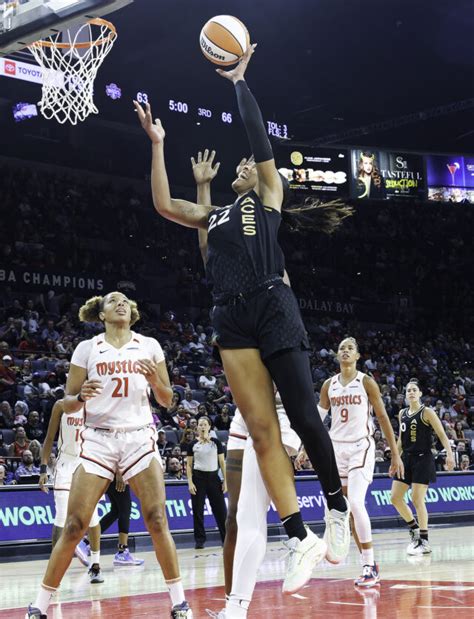 The Las Vegas Aces Rolls Pass The Washington Mystics 113 89 Four