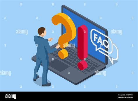 Isometric Question Marks Message Box With Question Chatbot Technology Ai Chat Bot Based On