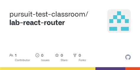 Github Pursuit Test Classroom Lab React Router
