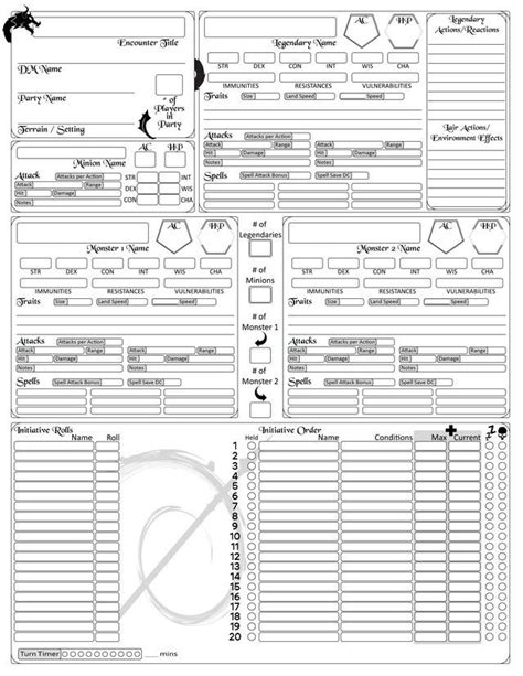 Complete Combat Sheet 5e A New Way For Dms To Plan Tweak And Run