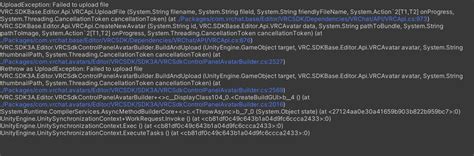 unity giving sdk errors when uploading need help help vrchat ask
