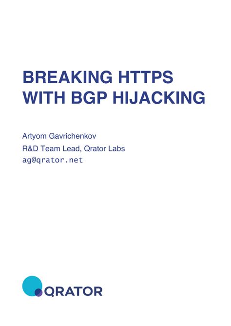 Pdf Breaking With Bgp Hijacking