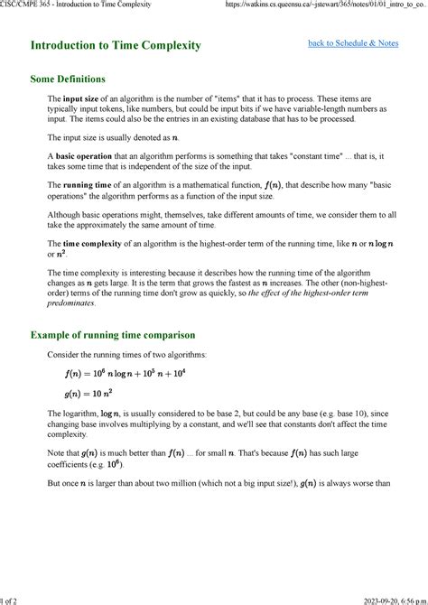 W1 1 CMPE 365 Introduction To Time Complexity Introduction To Time