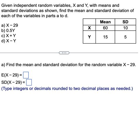 Solved Given Independent Random Variables X And Y With Chegg