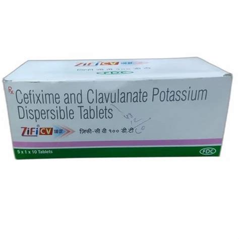 FDC Zifi CV DT Cefixime Clavulanate Dispersible Tablets Mg At Rs Box In Nagpur