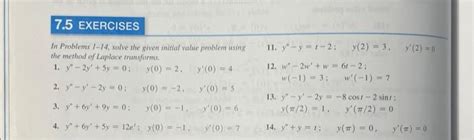 Solved In Problems 1 14 Solve The Given Initial Value