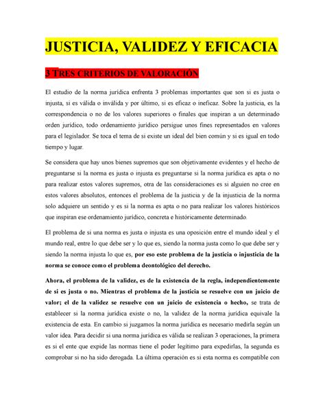 Justicia Validez Y Eficacia Justicia Validez Y Eficacia 3 Tres