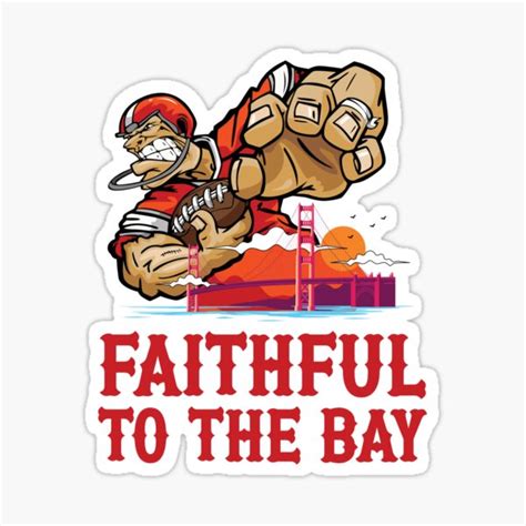San Francisco Er Faithful To The Bay Red Sticker For Sale By Moh