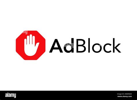 Adblock Logo White Background Stock Photo Alamy