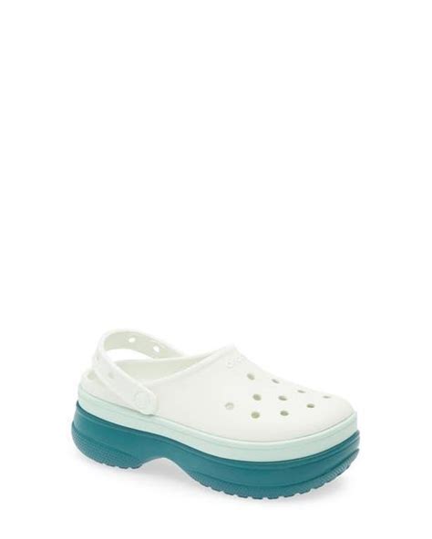 Crocs™ Classic Stacked Waterproof Clog In Blue Lyst