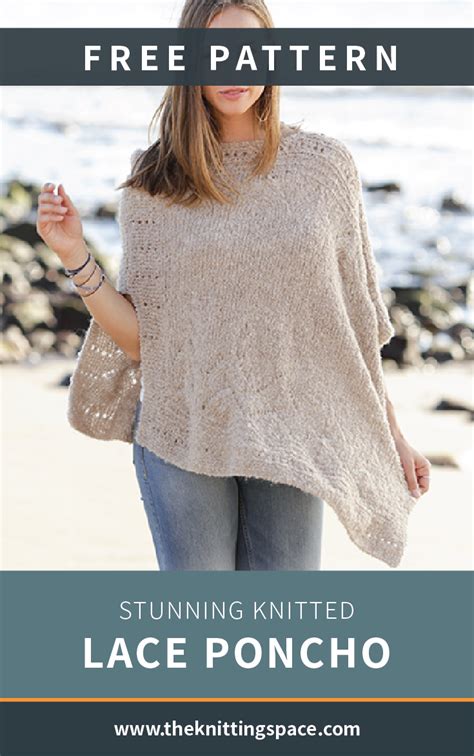 Stunning Knitted Lace Poncho FREE Knitting Pattern