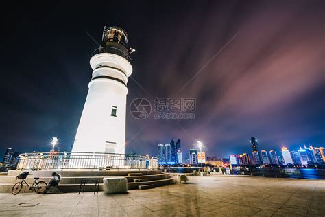 青岛灯塔夜景高清图片下载 正版图片500726991 摄图网