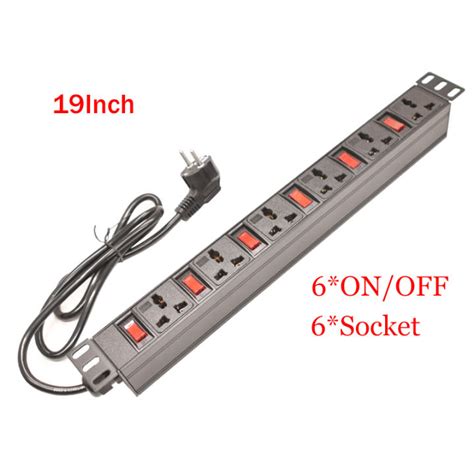 Server Rack Pdu Power Strip Power Distribution Unit 6 Socket 6 Ways Universal Extension Socket