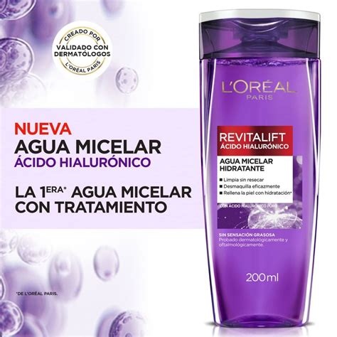 Agua Micelar Hidratante Revitalift Ácido Hialurónico 200ml Metrope
