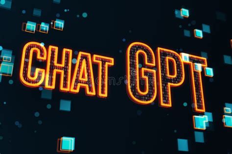 Neon Lit Chat Gpt Text With Digital Elements On A Dark Backdrop Advanced Ai Technology Theme